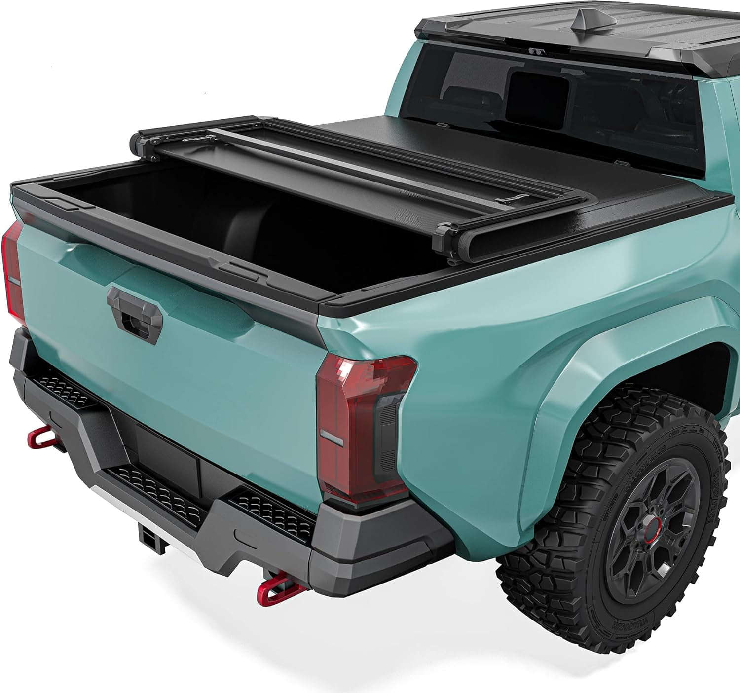 HRT Soft Tri-Fold Tonneau Cover for 2024-2026 Toyota Tacoma 5ft Bed ...