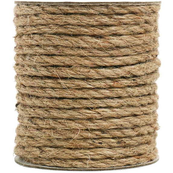 HRX 6mm Natural Jute Twine Rope, 66 Feet, Strong, Thick, and Sturdy for ...