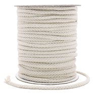 ZEONHAK 328 Ft Twisted Cotton Rope Spool, 1/4 Inch Off-White Braided ...