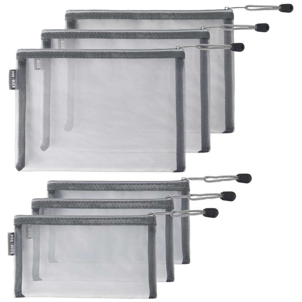 HRX Package Makeup Organizer Bags Nylon Mesh Cosmetic Bags Zipper ...