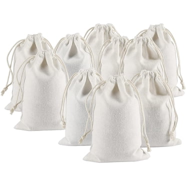 50Pcs Canvas Drawstring Small Cloth Bag, Jewelry Pouch Muslin Gift Bag ...