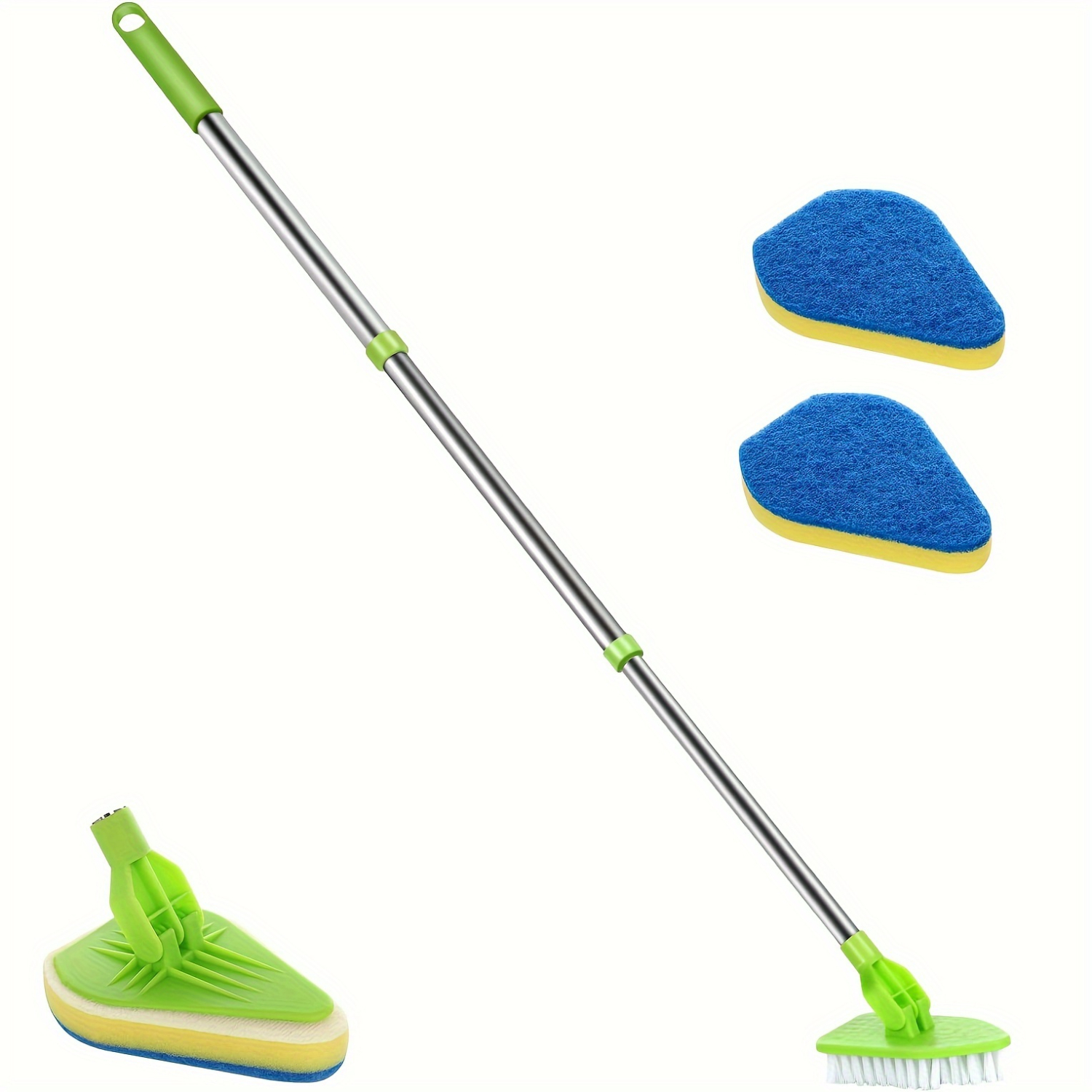 HS 1 Set 3-in-1 Extendable Long Handle Triangle Scrub Brush - Multi ...