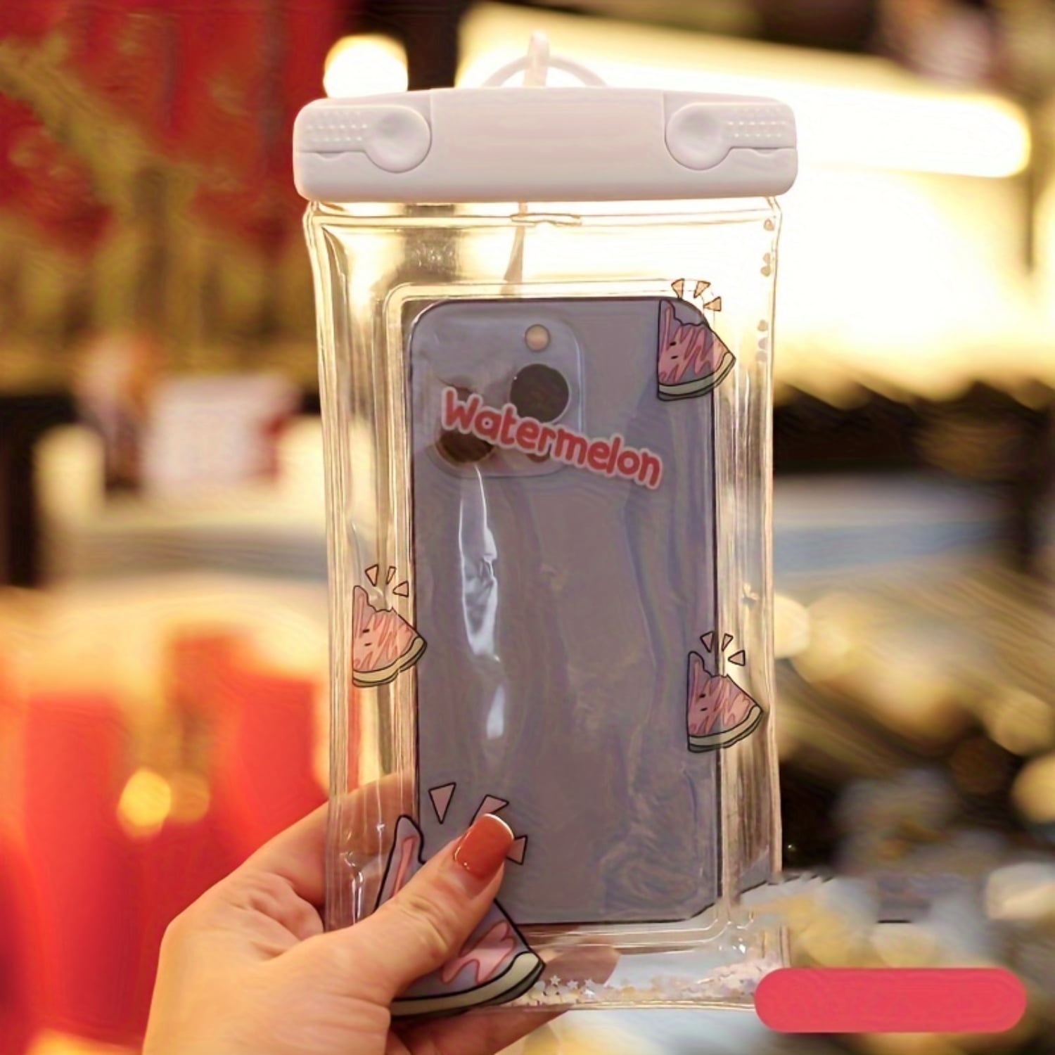 HS 2pc Cute & Simple Lemon Design Waterproof Phone Pouch Swimming ...