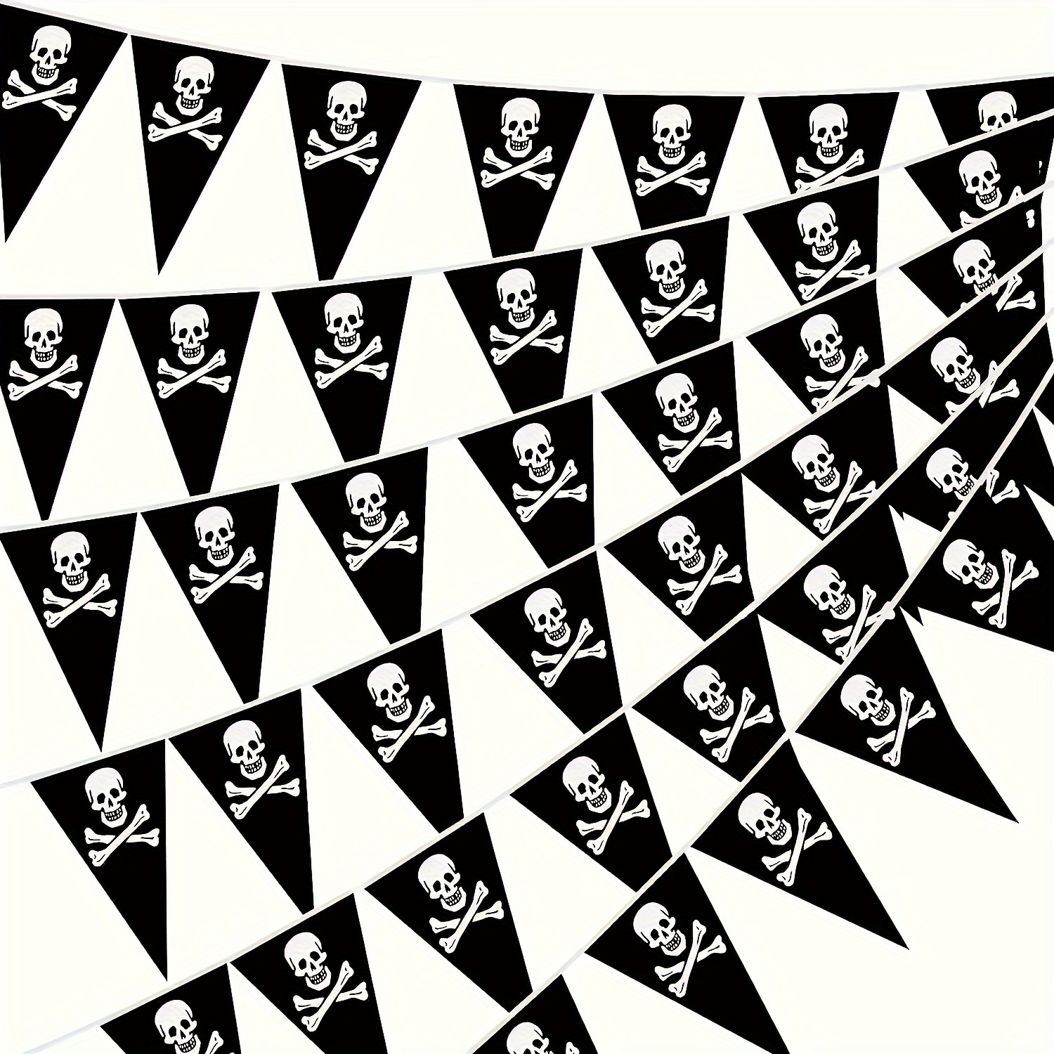 HS 3Pack 393.7inch 15pcs Pirate Flag Pirate Birthday Party Decoration ...