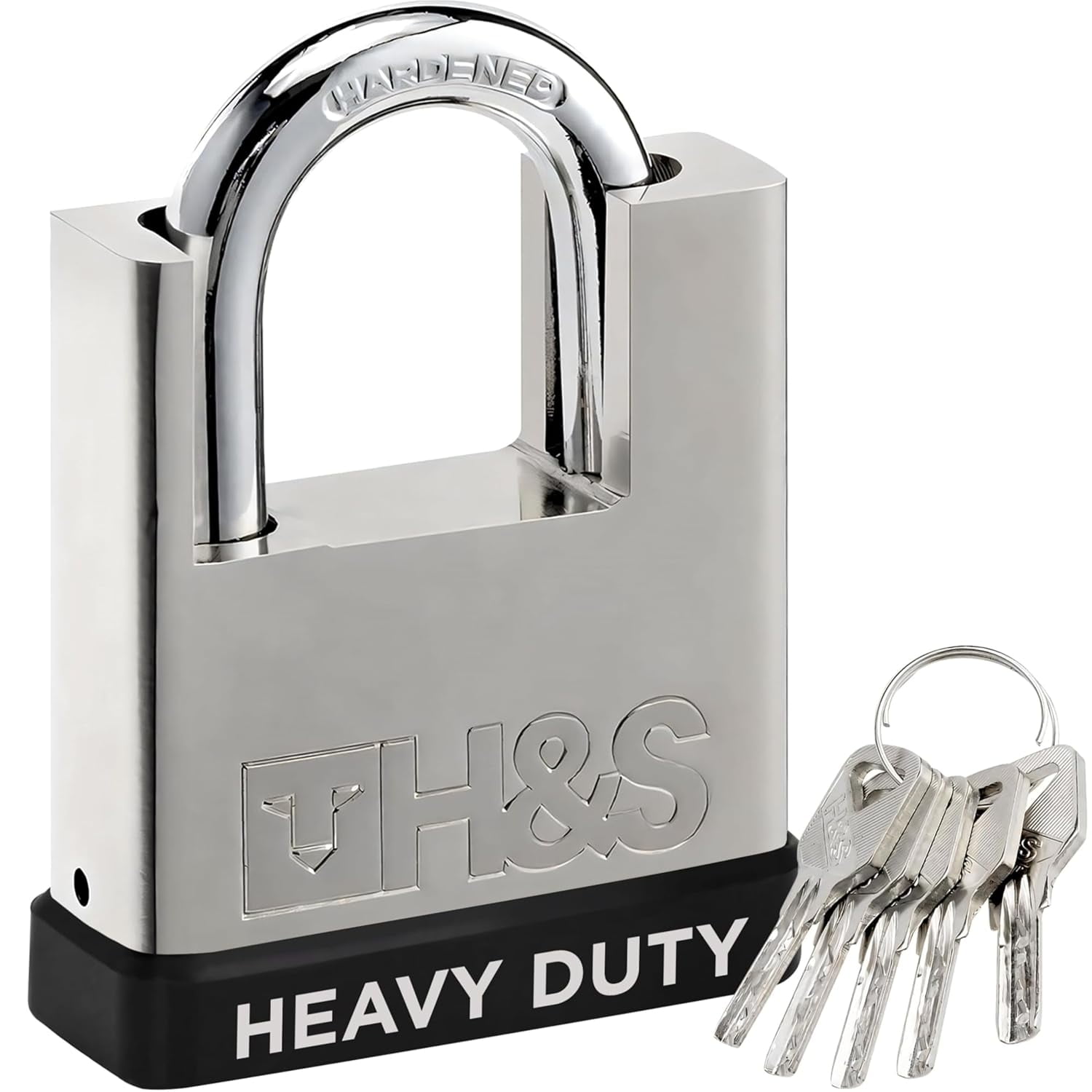 HS High Security Padlock with Key 60mm Pad Lock 5 Keys Heavy Duty ...