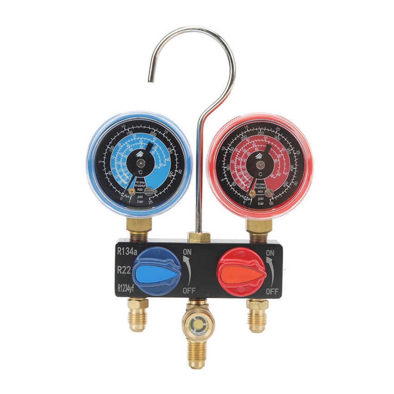 HS-M01 Refrigerant Manifold Gauge G1/4 Conditioning Manometer Pressure ...
