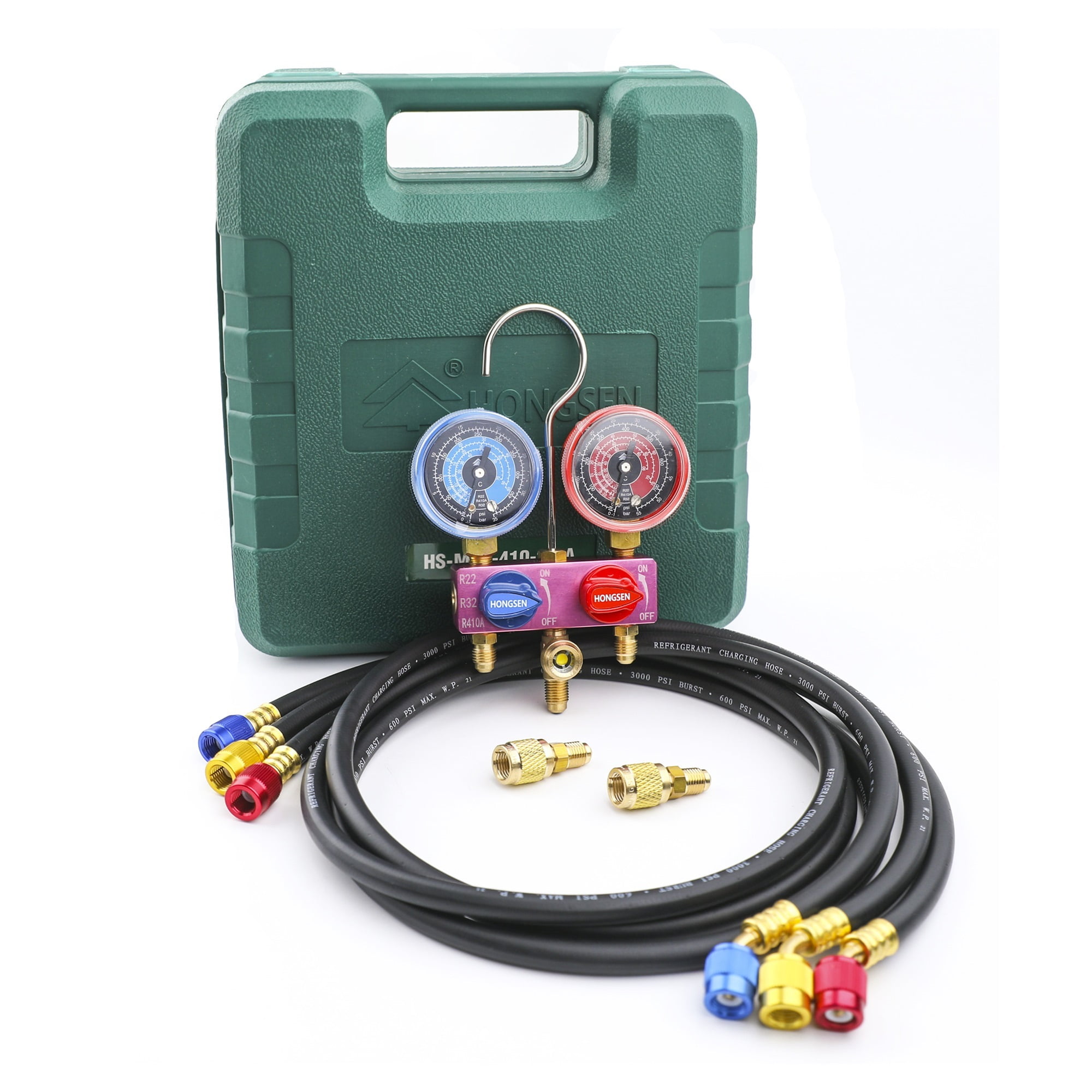 HS-M02 Air Conditioner Manifold Gauge Set Refrigerant Tools For R410A ...