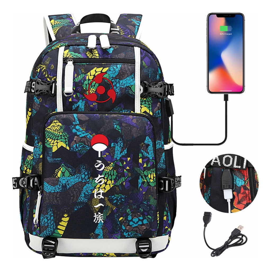 HS-Naruto Usb Youth Student Backpack For Men And Women Leisure Travel ...