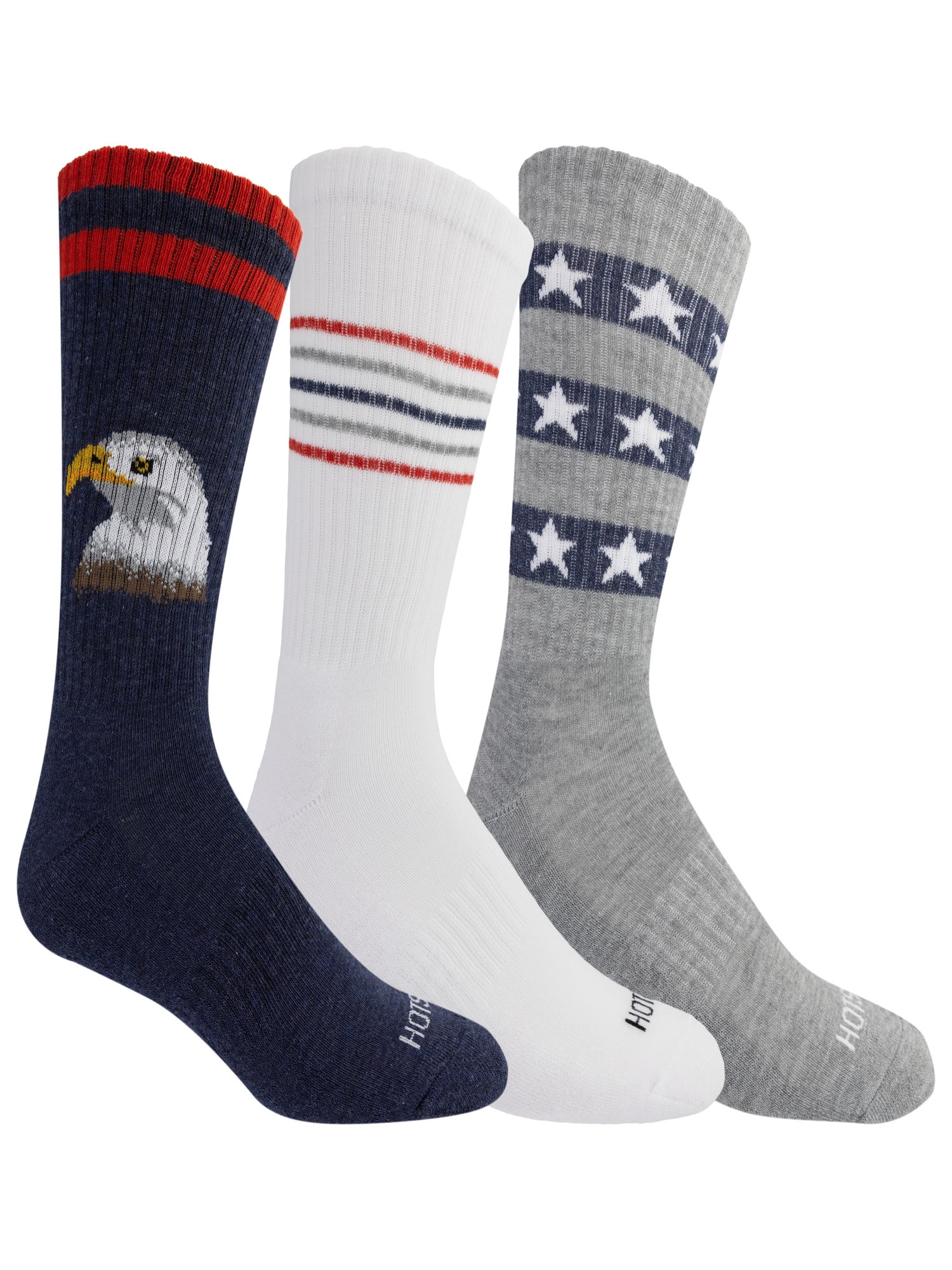 HOTSOX® Men's Crew American Eagle Socks, 3-pack - Walmart.com
