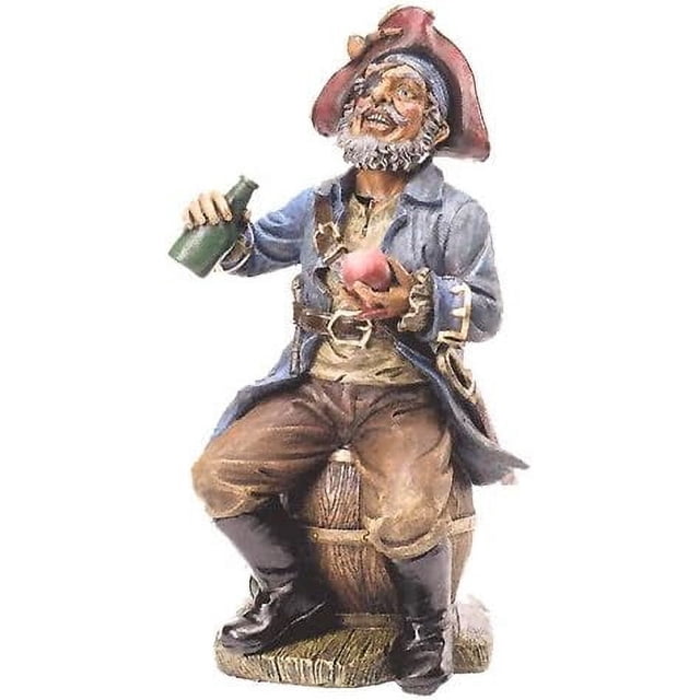 HS Pirate Drinking Rum Nautical Figurine/Statue - Walmart Business Supplies