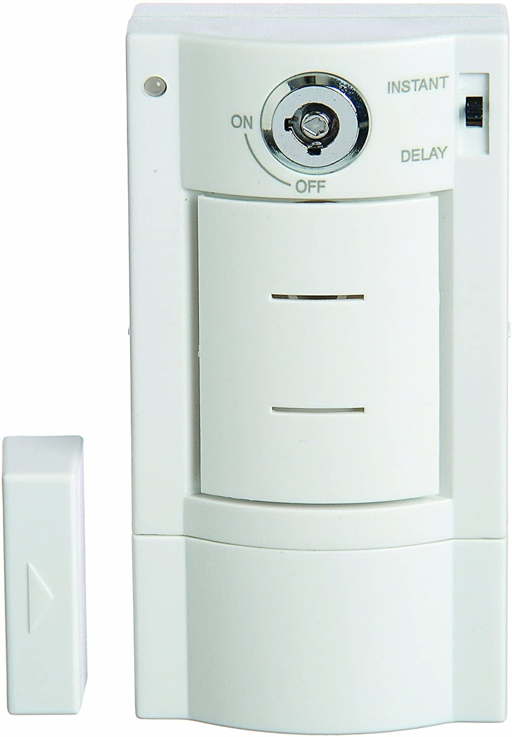 HS4313B y Powered Home Security Door Alarm with Key Entry, White ...