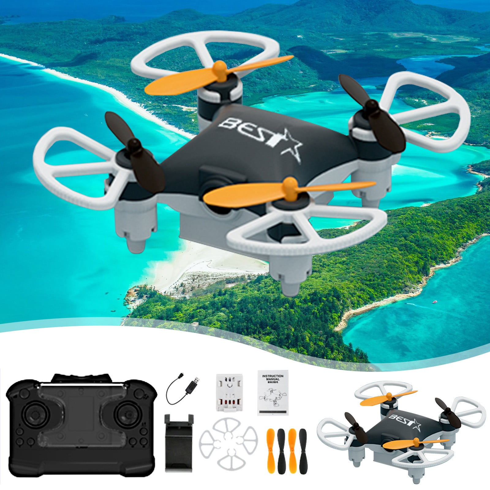 HS710 Drones with Camera for Adults 4K Fmlxio New Mini Drone HD Aerial ...