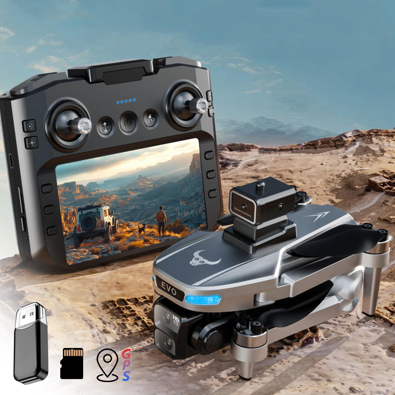 HS710 Drones with Camera for Adults 4K GPS Drone With 5.9 Inch Screen ...