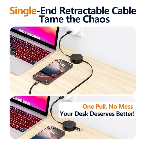 Retractable Usb Cord Winder