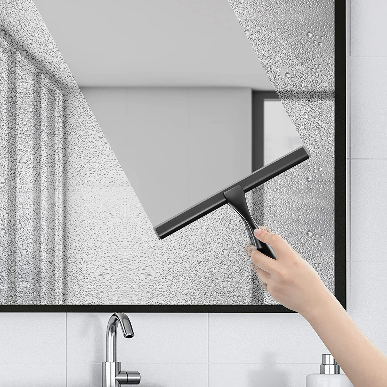 HSAPOW-All-Purpose Shower Squeegee for Shower Doors, Bathroom, Window ...