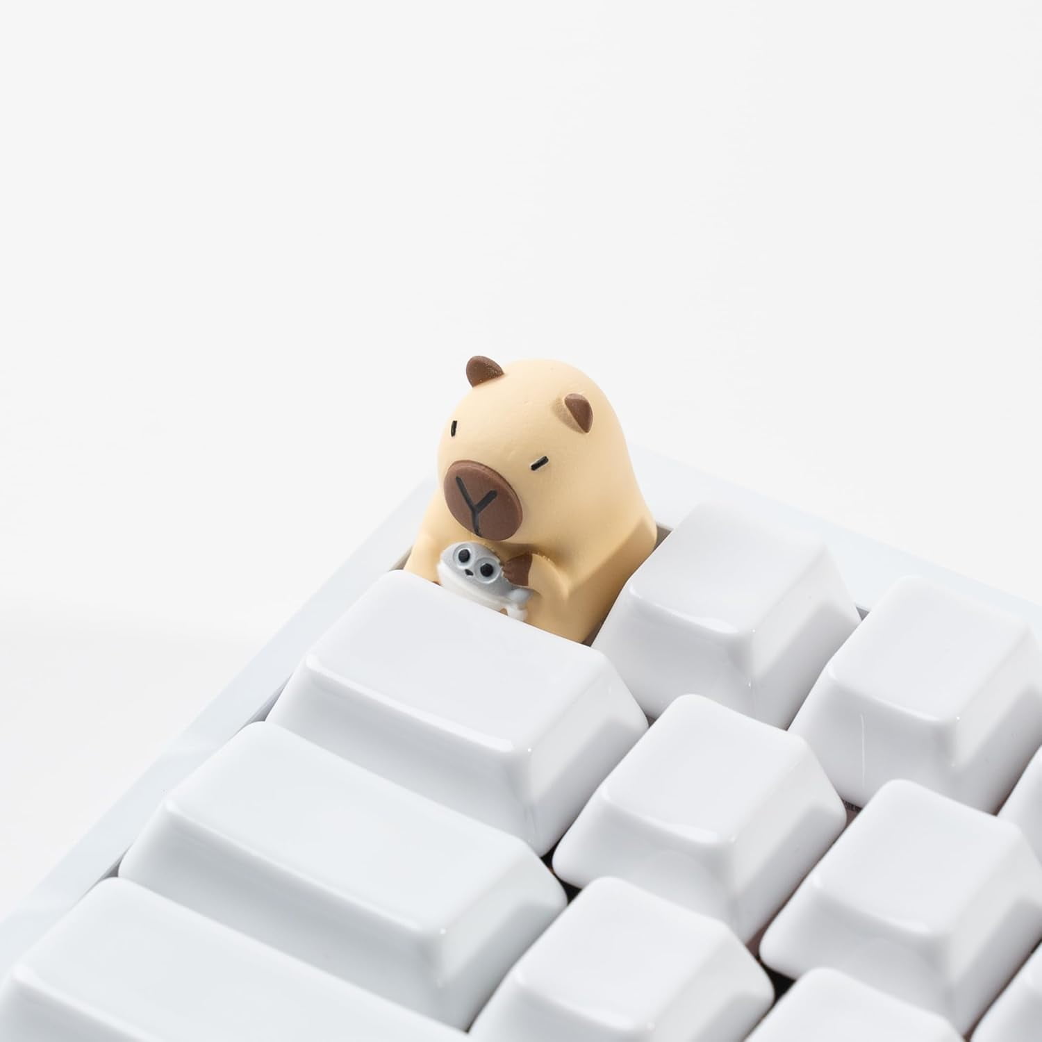 HSAPOW-Artisan Keycaps Cute Capybara Fish Resin Keycaps 1U ESC Custom ...