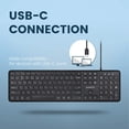 HSAPOW-PERIBOARD-210C Wired Full-Size USB C Keyboard with Quiet Scissor ...