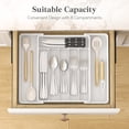 HSAPOW-Silverware Drawer Organizer, Expandable Utensil Tray for Kitchen ...