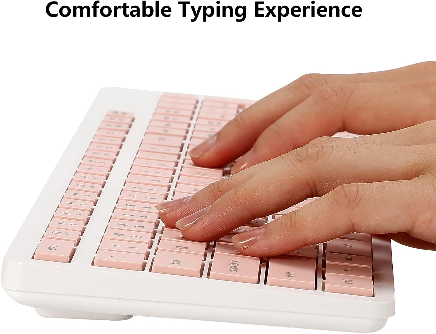 HSAPOW-Wireless Keyboard and Mouse Combo, 2.4G Silent Cordless Keyboard ...