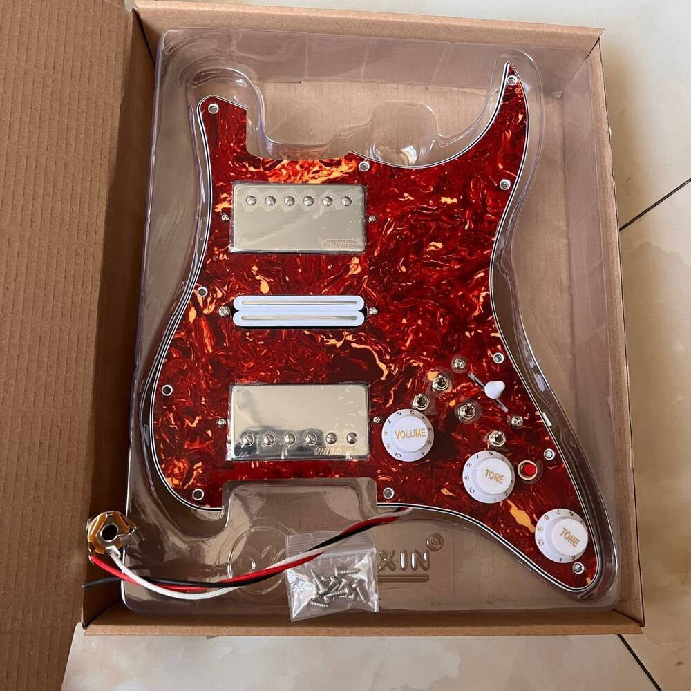 HSH Prewired Strat Guitar Pickguard Set Wilkinson Alnico 5 Humbucker ...