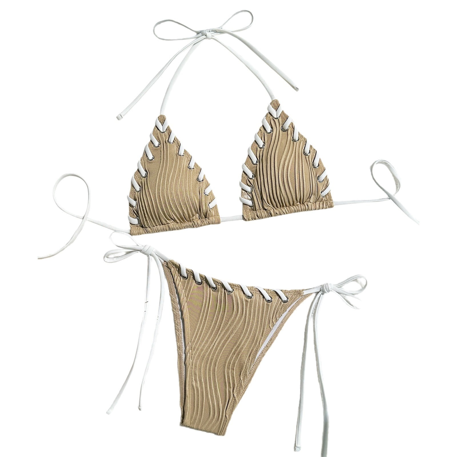 HSHMT Bikini Set for Women Women Two Piece Bikini Swimsuit Color Block ...