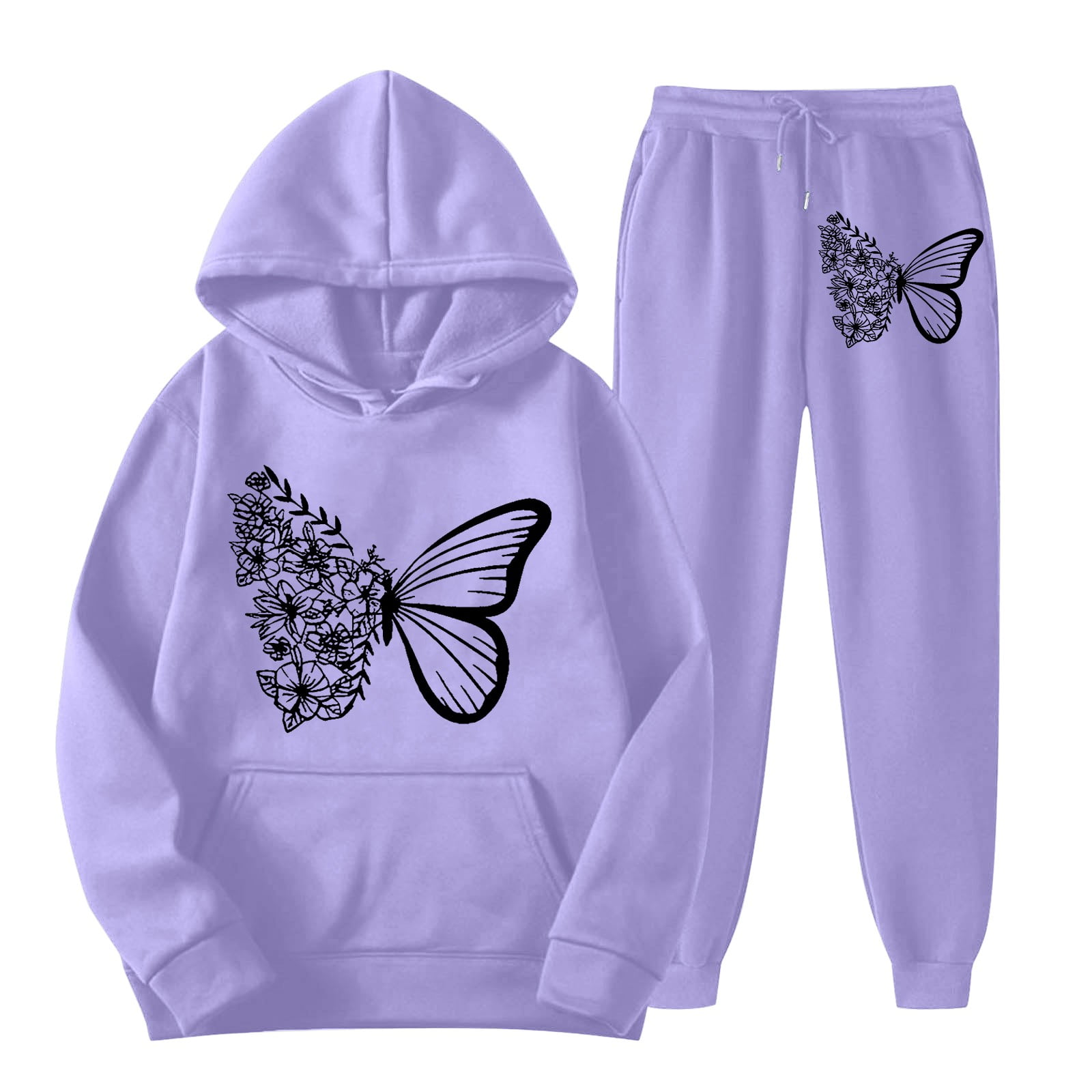 HSHMT Tracksuit Sweatsuits 2 piece Women's 2 Piece Outfits Butterfly ...