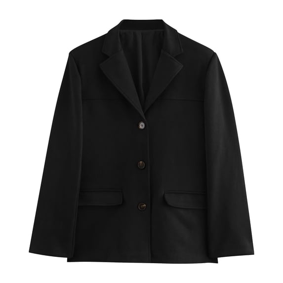HSHMT Womens 2024 Trendy Retro Oversized Polyester Blazer Jacket With ...