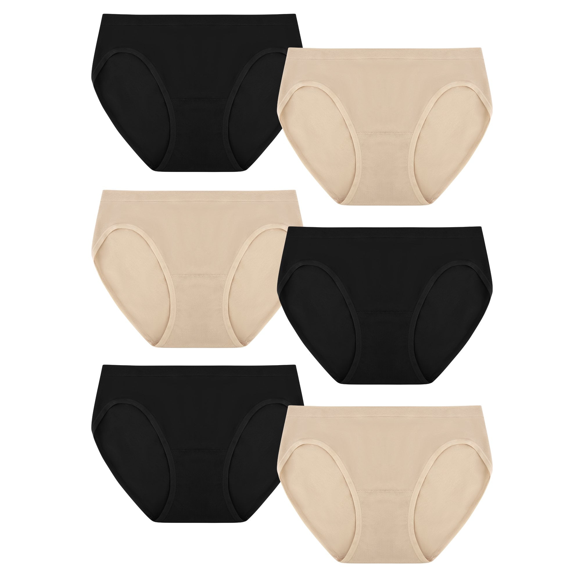 HSIA Panties for Women Underwear Soft Seamless High-Cut Briefs,6 Pack L - Walmart.com