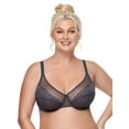 HSIA Plus Size Bras for Women Full Coverage Back Fat Underwire Unlined Bras Dark Grey 38I ...