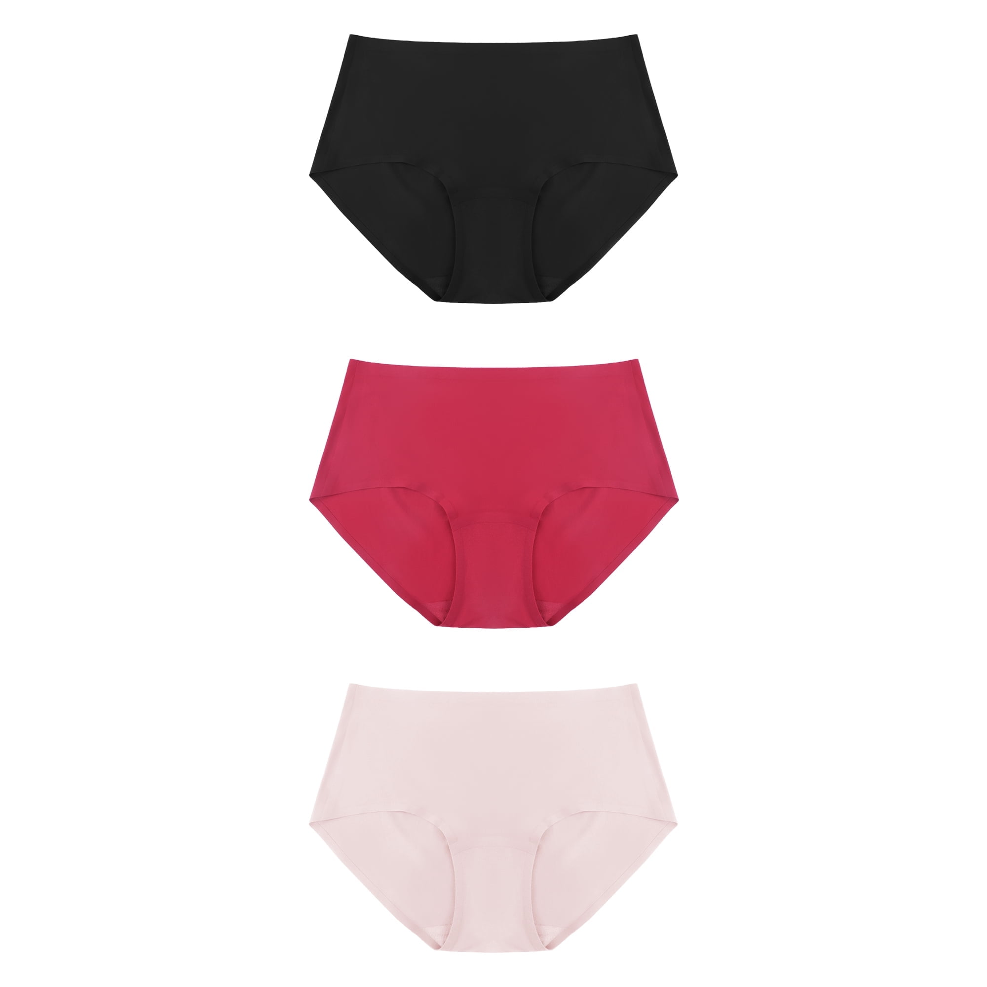 HSIA Women's Underwear Packs Plus Size Soft Stretch Seamless No Show Briefs Panties 3 Packs XL ...