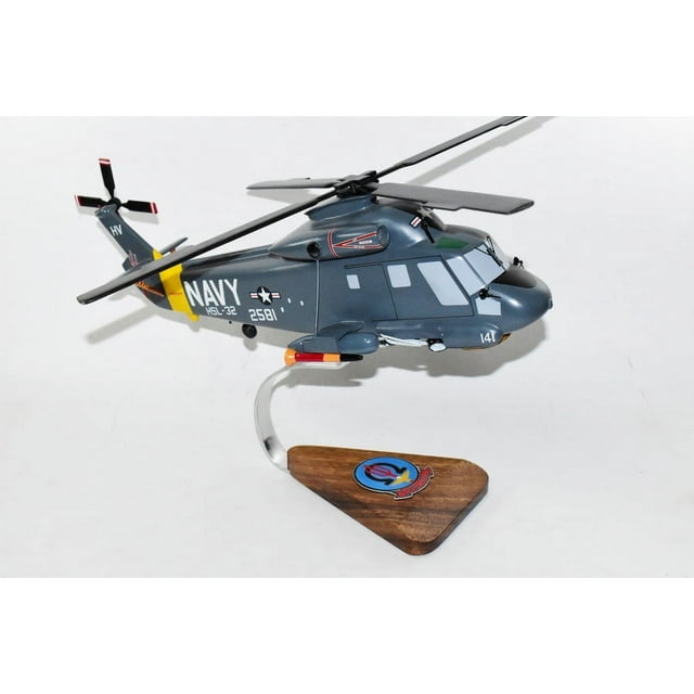 HSL-32 Invaders SH-2F Seasprite Model, Kaman, Mahogany, 1/30th (16 ...