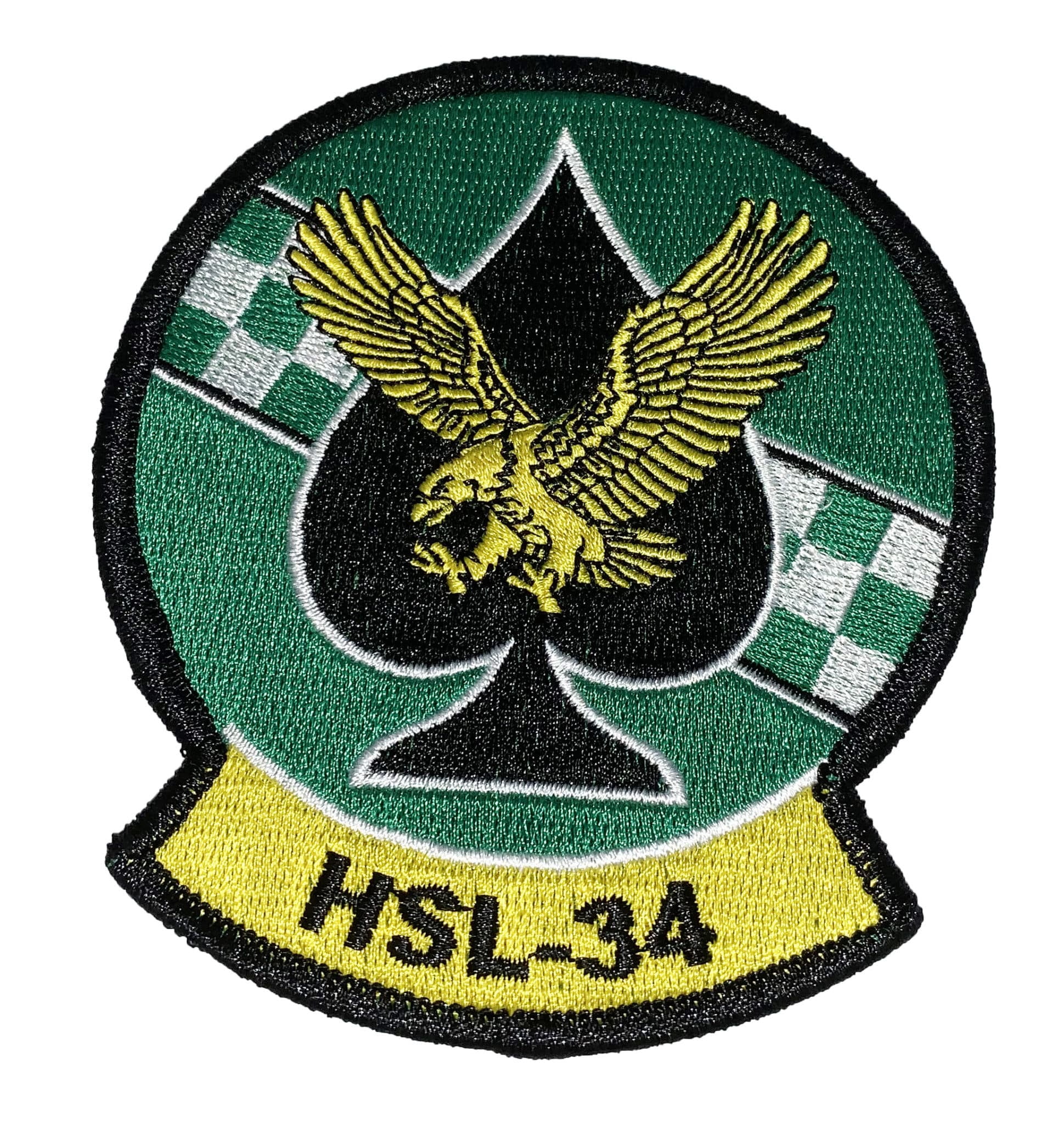 HSL-34 Green Checkers Squadron Patch –Sew On - Walmart.com