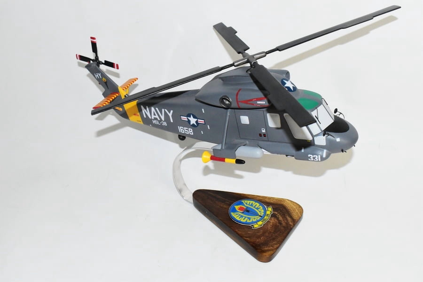 HSL-36 Lamplighters 1658 SH-2F Seasprite Model, Kaman, Mahogany, 1/30th ...