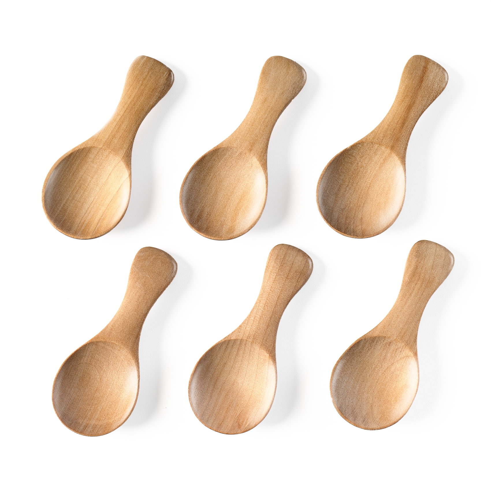HSM, Mini Wooden Spoons, 6 pcs, 3.2 inch Small Spoons for Jars ...