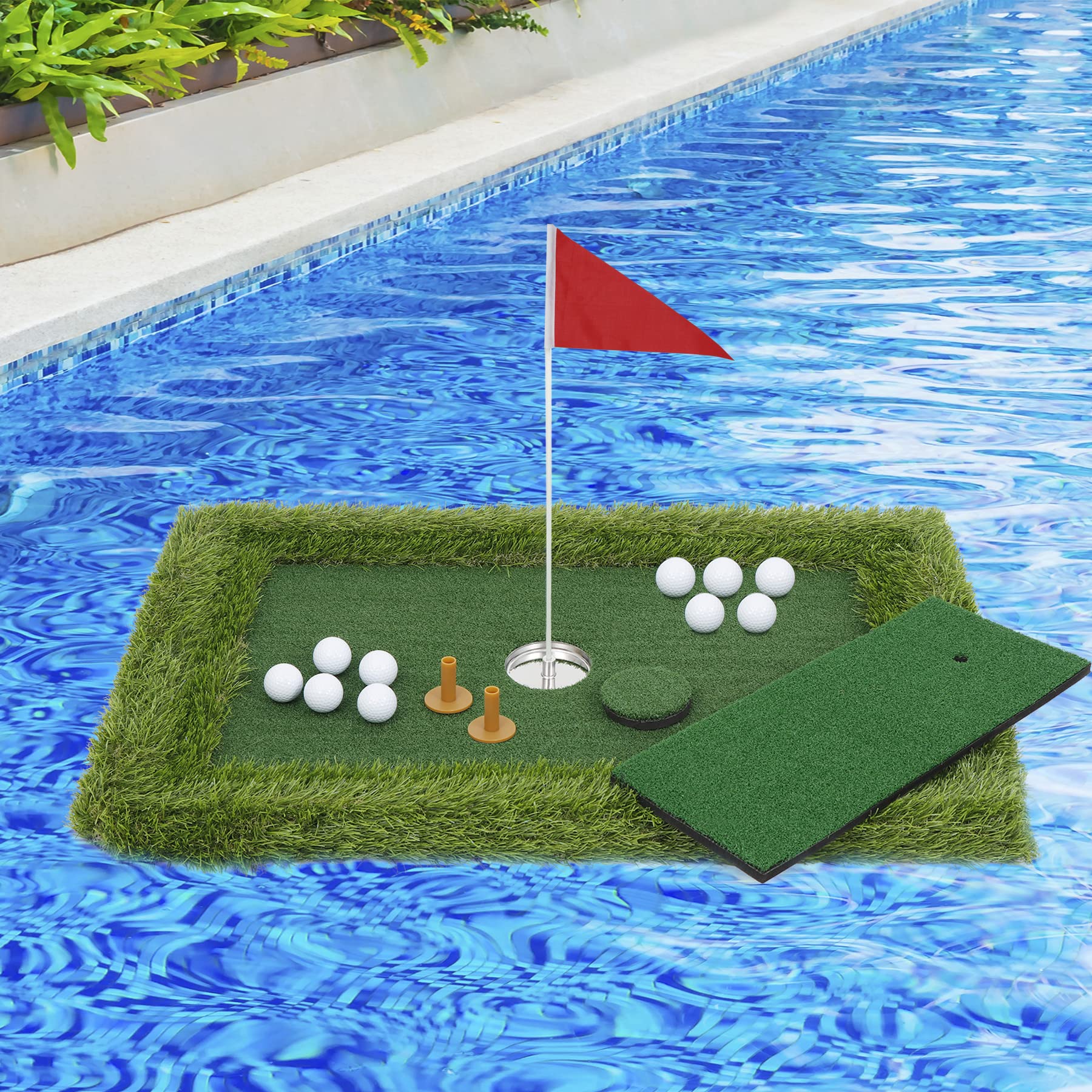 HSM Floating Golf Green for Pool,Floating Chipping Green, Funny Pool ...