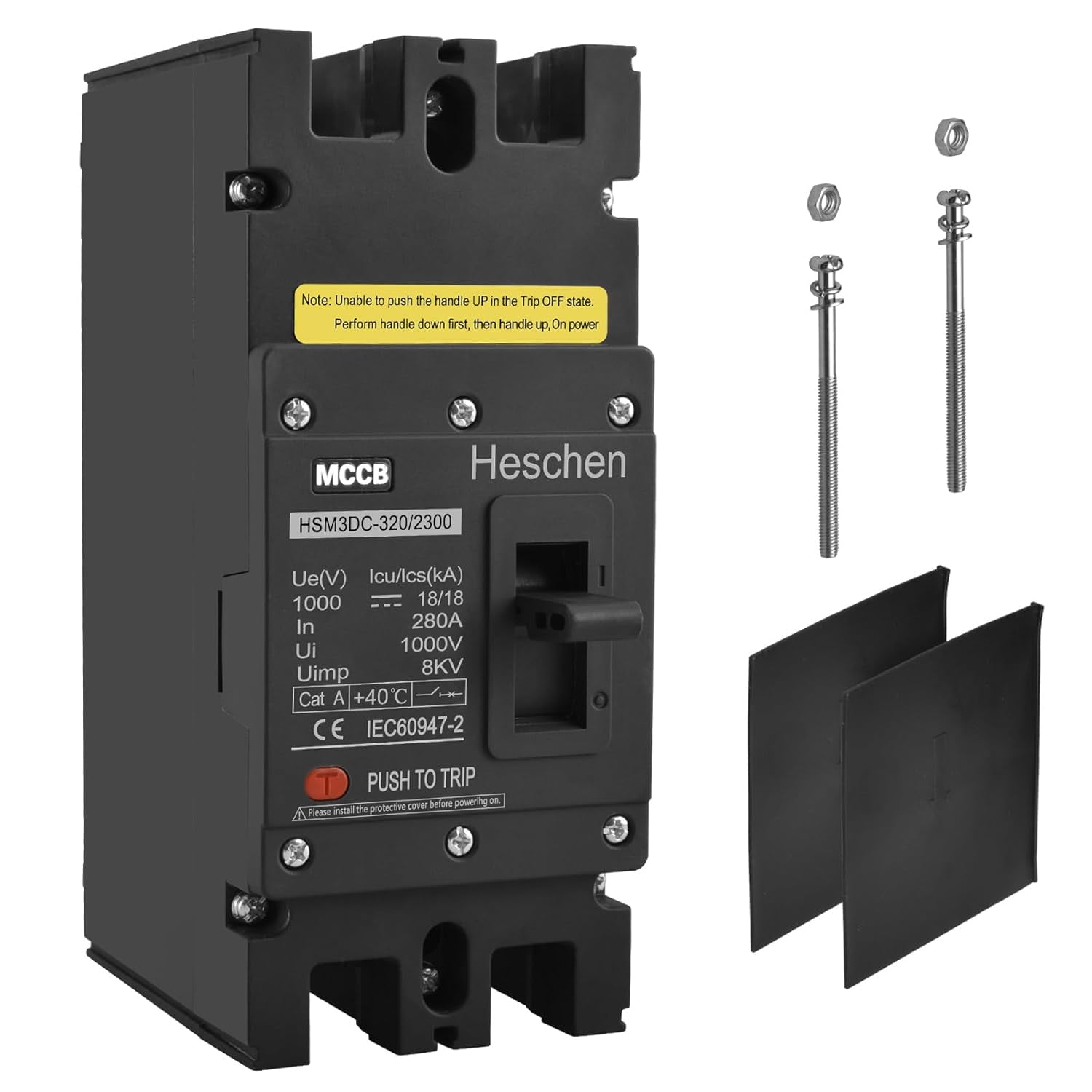 HSM3DC-320 DC Molded Case Circuit Breaker MCCB, 2 Poles, 280A DC1000V ...