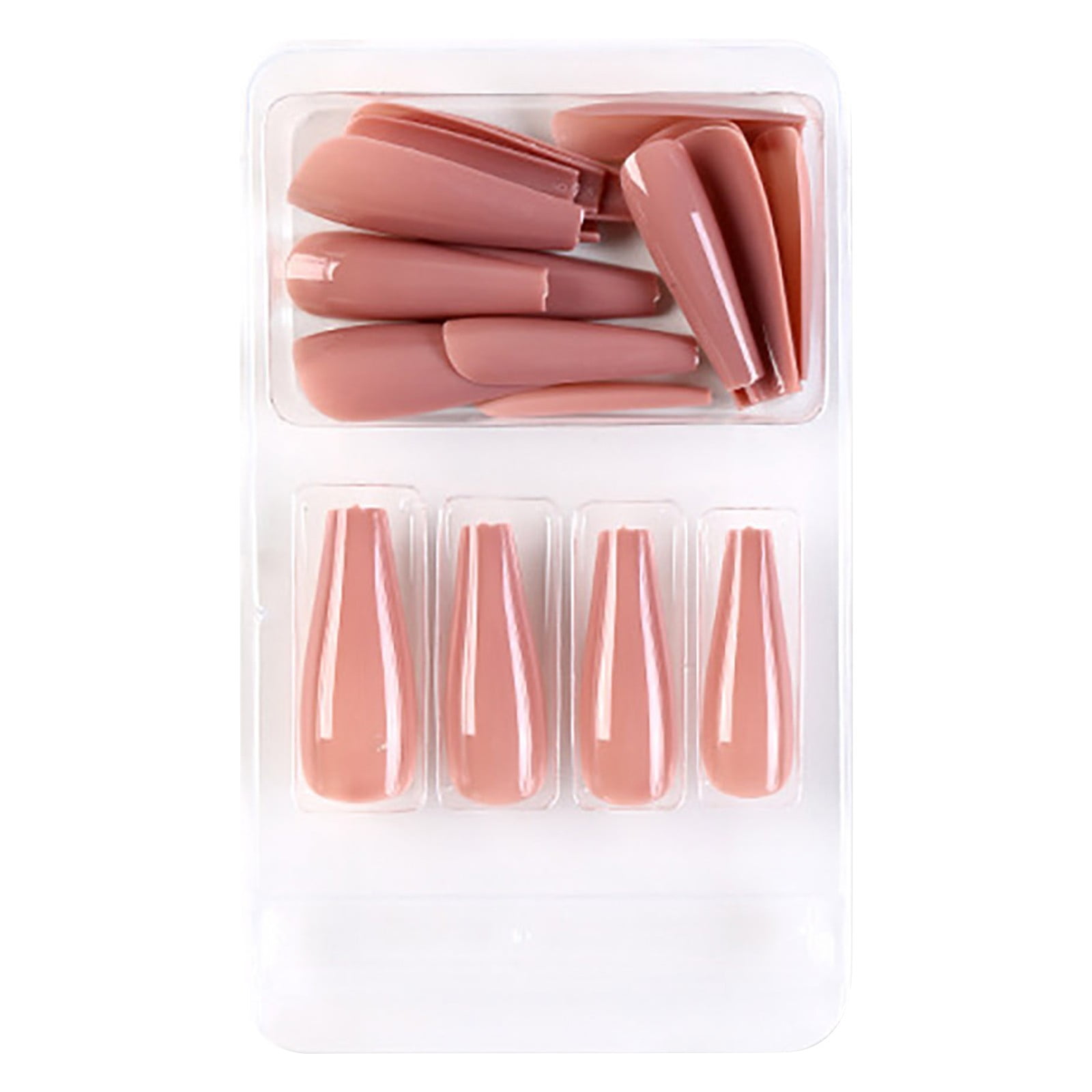 HSMQHJWE Acrylic Nail Tips Clear Coffin Nail Full Tips Europe And ...