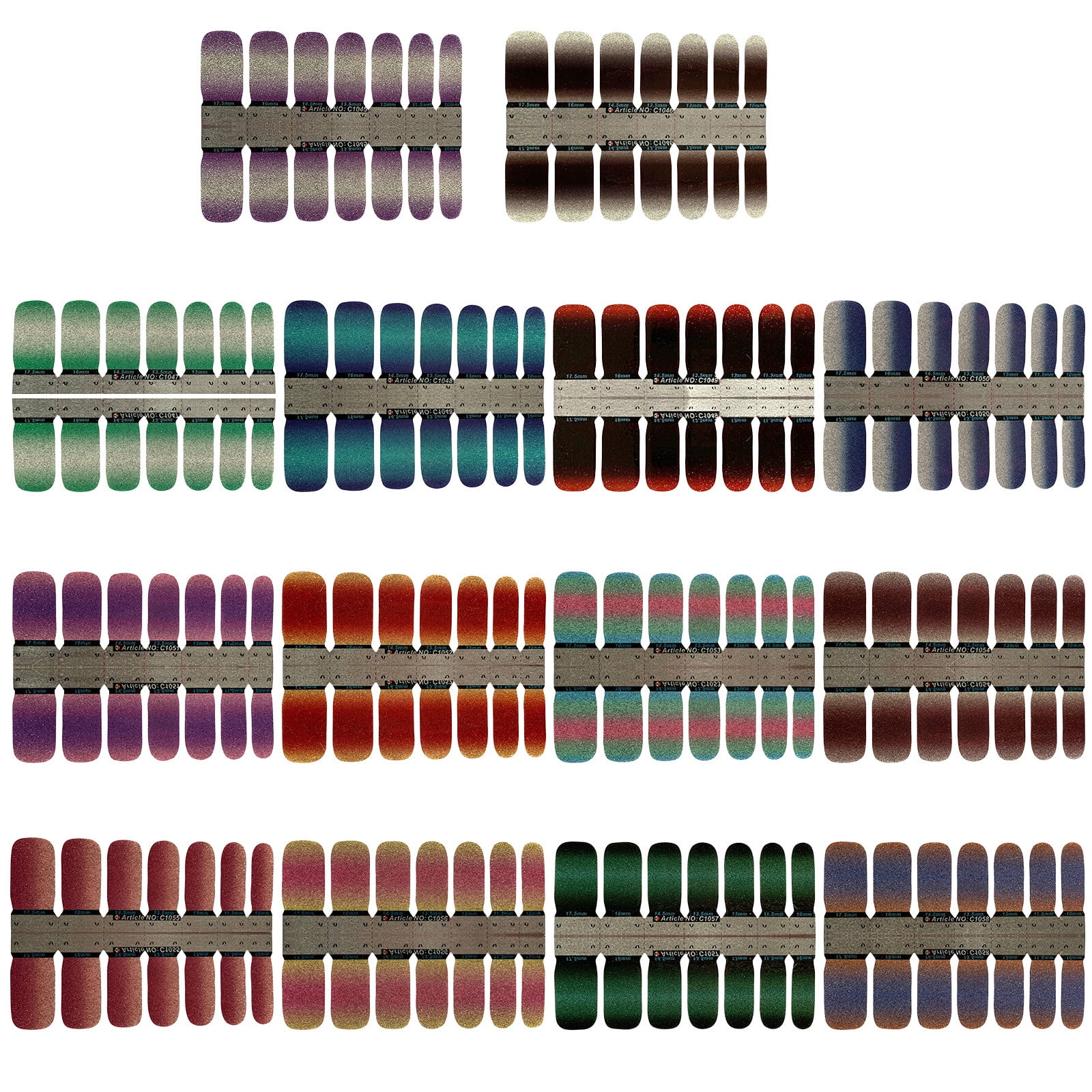 HSMQHJWE Easter Nail Stickers Wraps Full Stickers Polish Nail 14 Nail ...