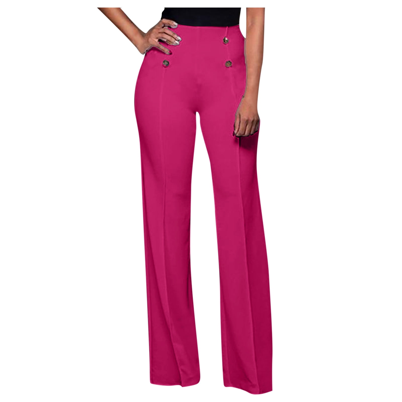 HSMQHJWE Elastic Waist Pants For Women Wide Pants Casual For Women ...