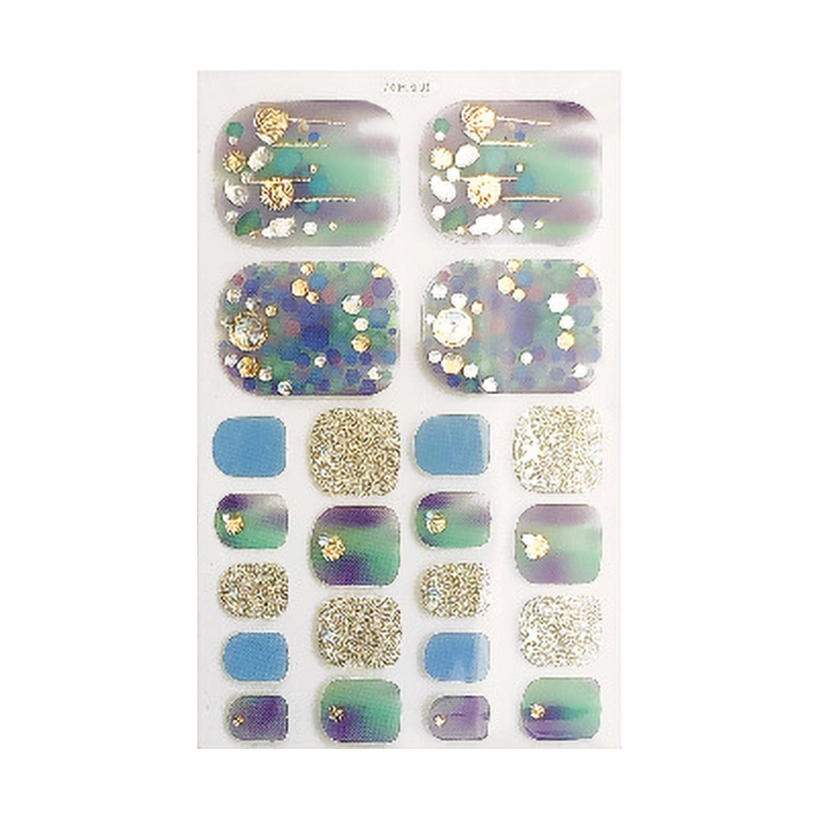 HSMQHJWE Foil Glue Gel for Nail Gradient Gold Nail Sticker Pink Fashion ...