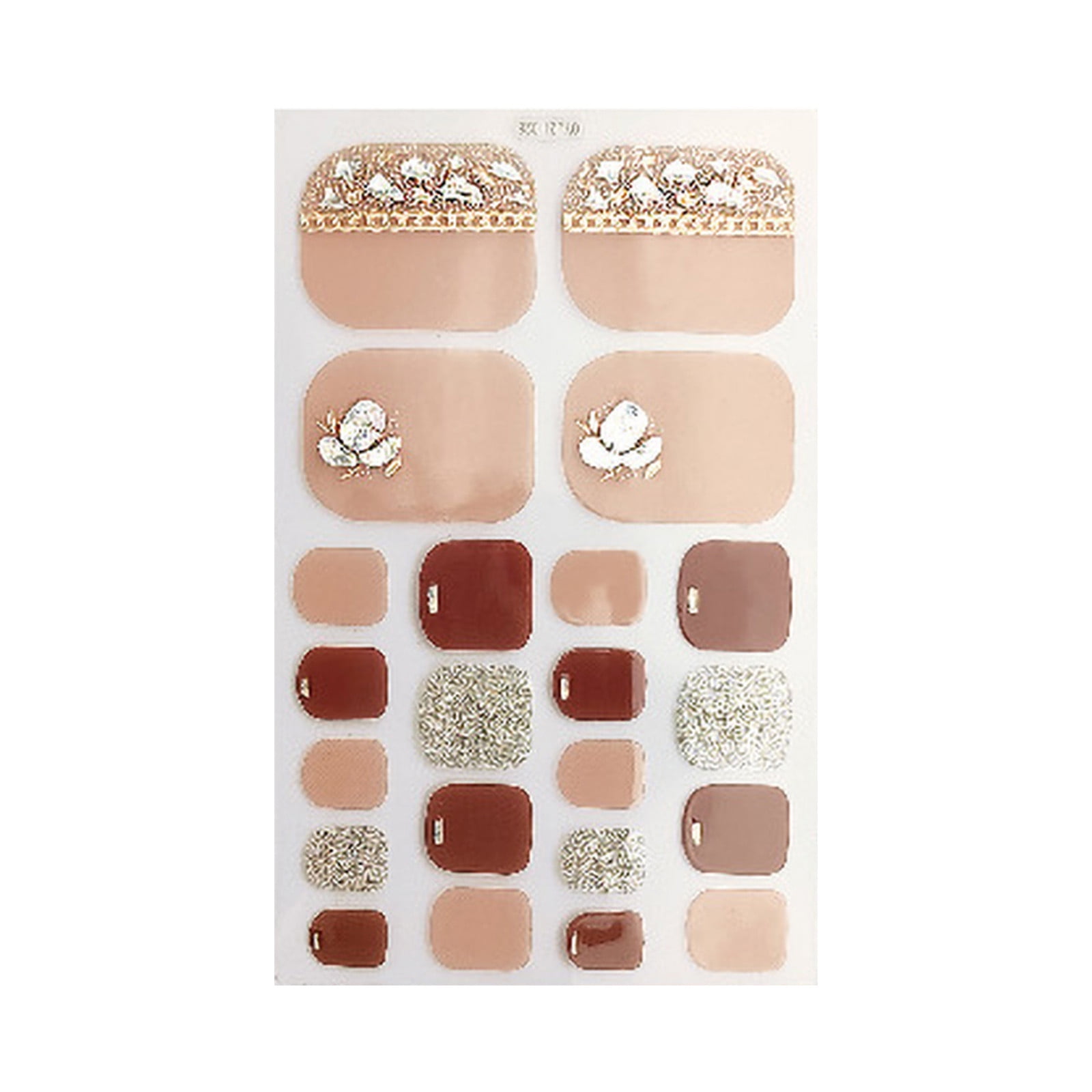 HSMQHJWE Foil Glue Gel for Nail Gradient Gold Nail Sticker Pink Fashion ...