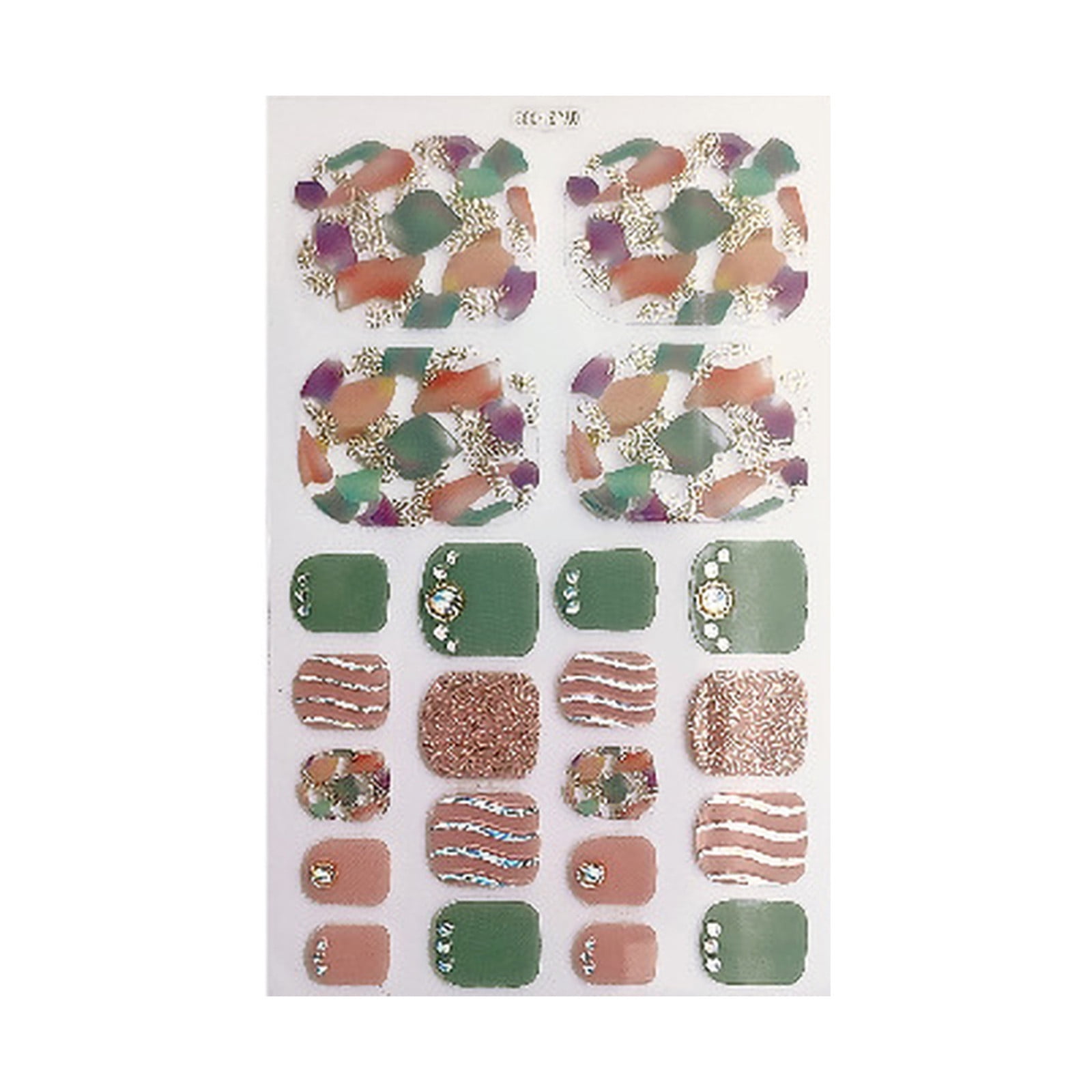 HSMQHJWE Foil Glue Gel for Nail Gradient Gold Nail Sticker Pink Fashion ...