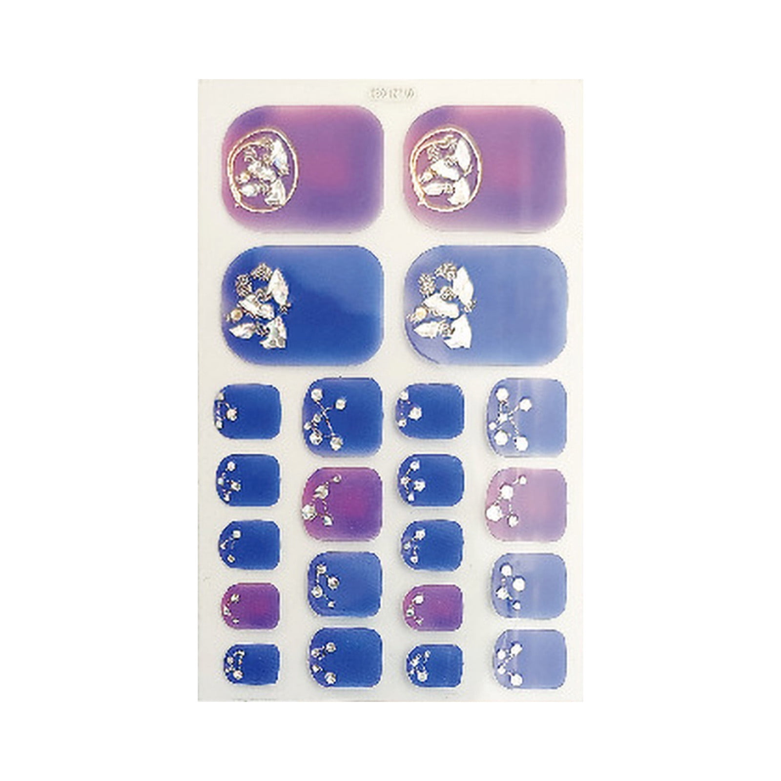 HSMQHJWE Foil Glue Gel for Nail Gradient Gold Nail Sticker Pink Fashion ...