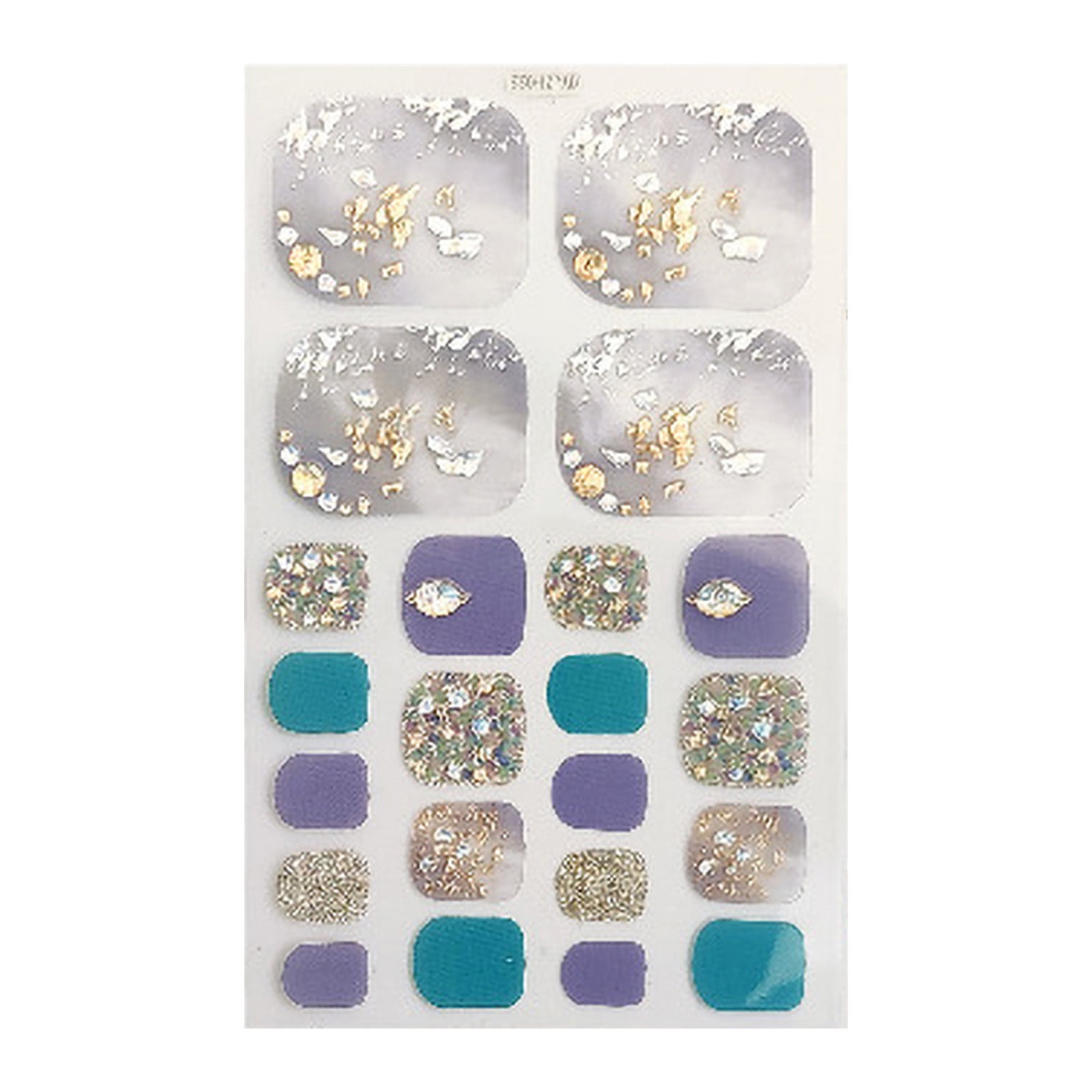 HSMQHJWE Foil Glue Gel for Nail Gradient Gold Nail Sticker Pink Fashion ...