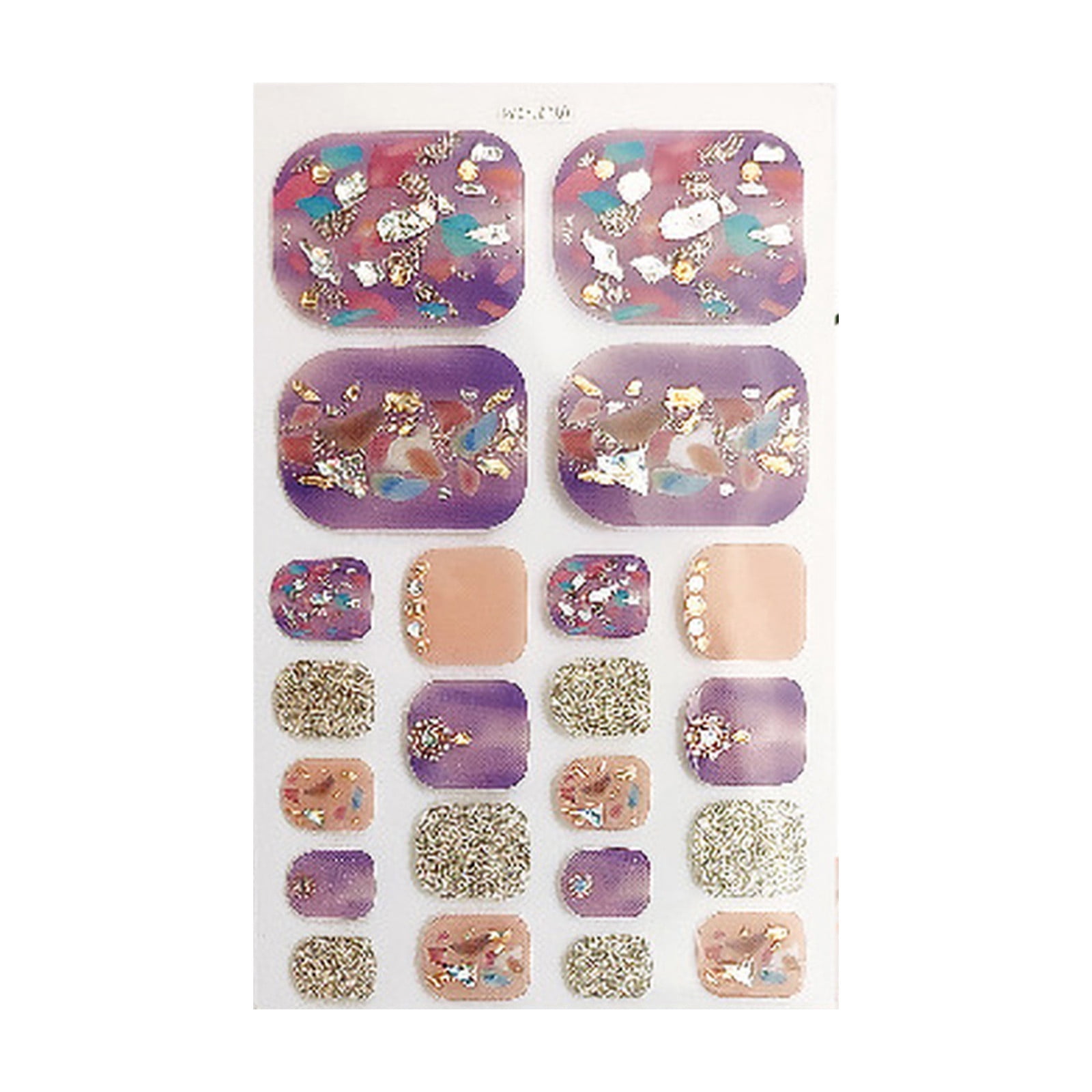 HSMQHJWE Foil Glue Gel for Nail Gradient Gold Nail Sticker Pink Fashion ...