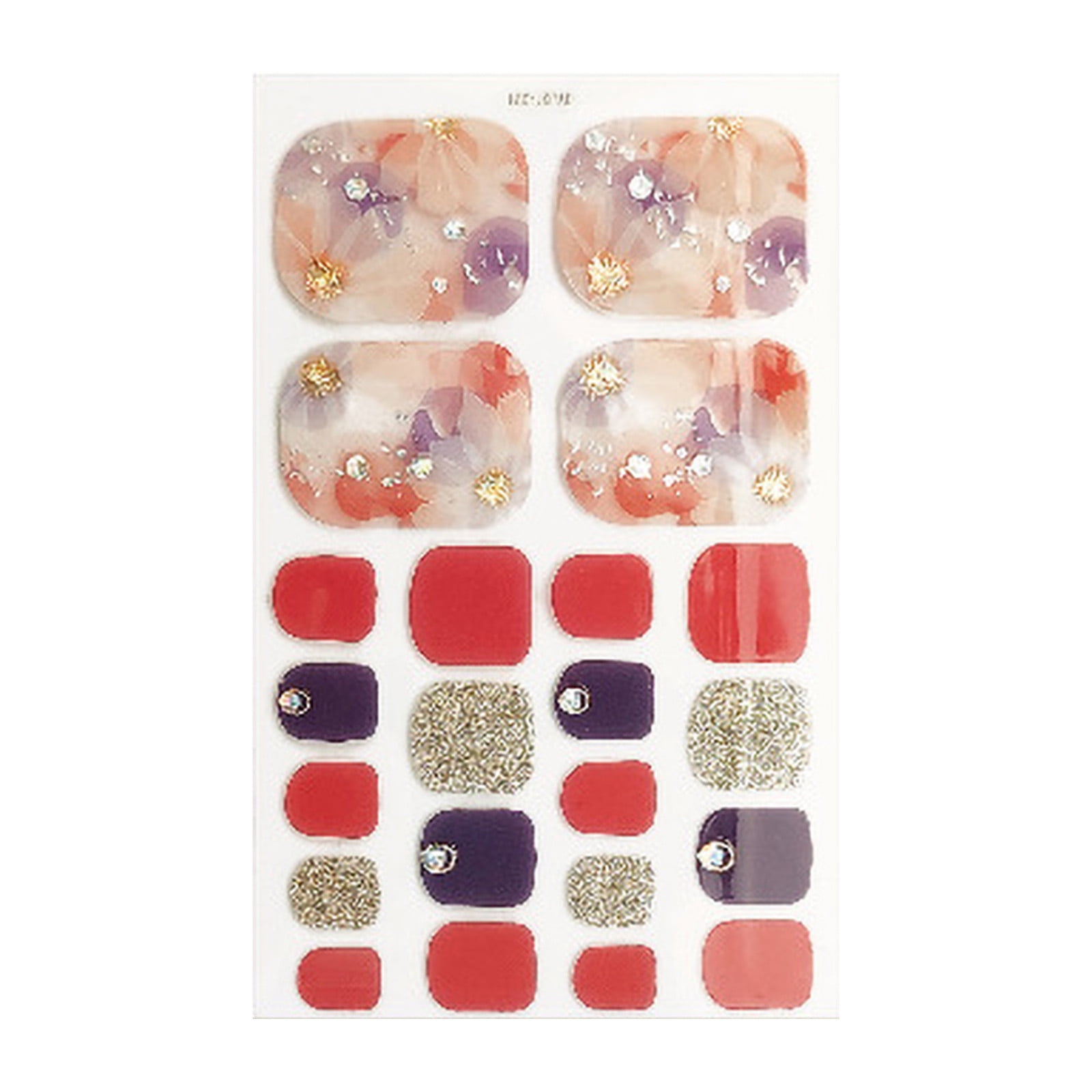 HSMQHJWE Foil Glue Gel for Nail Gradient Gold Nail Sticker Pink Fashion ...