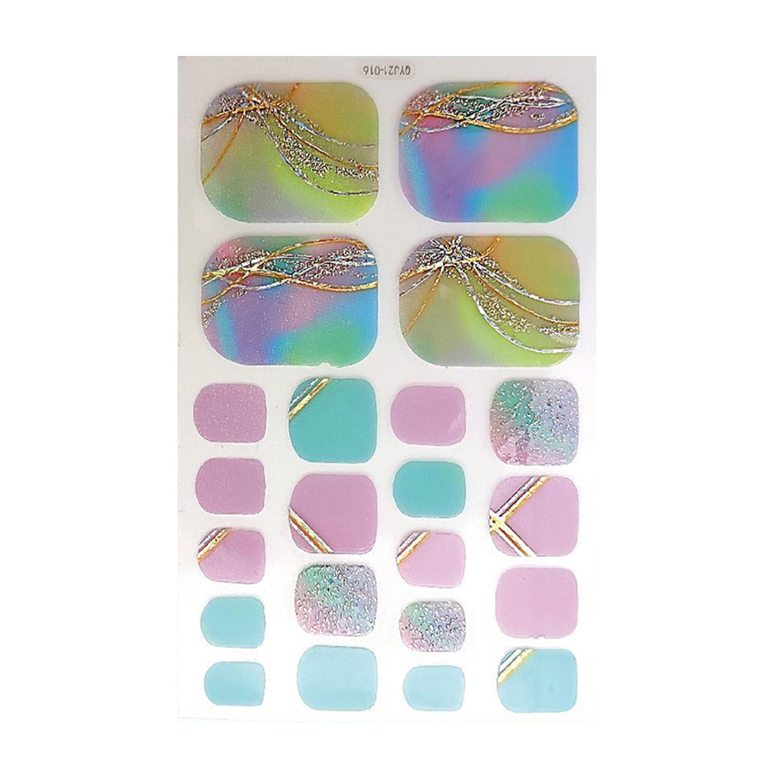 HSMQHJWE Foil Glue Gel for Nail Gradient Gold Nail Sticker Pink Fashion ...