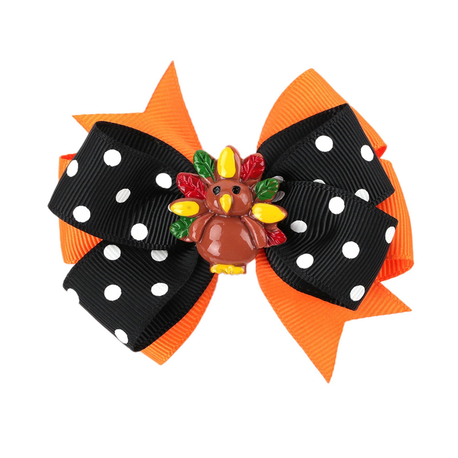 HSMQHJWE for Girls Hair Large Thanksgiving Hair Bow Clip Glitter Turkey ...