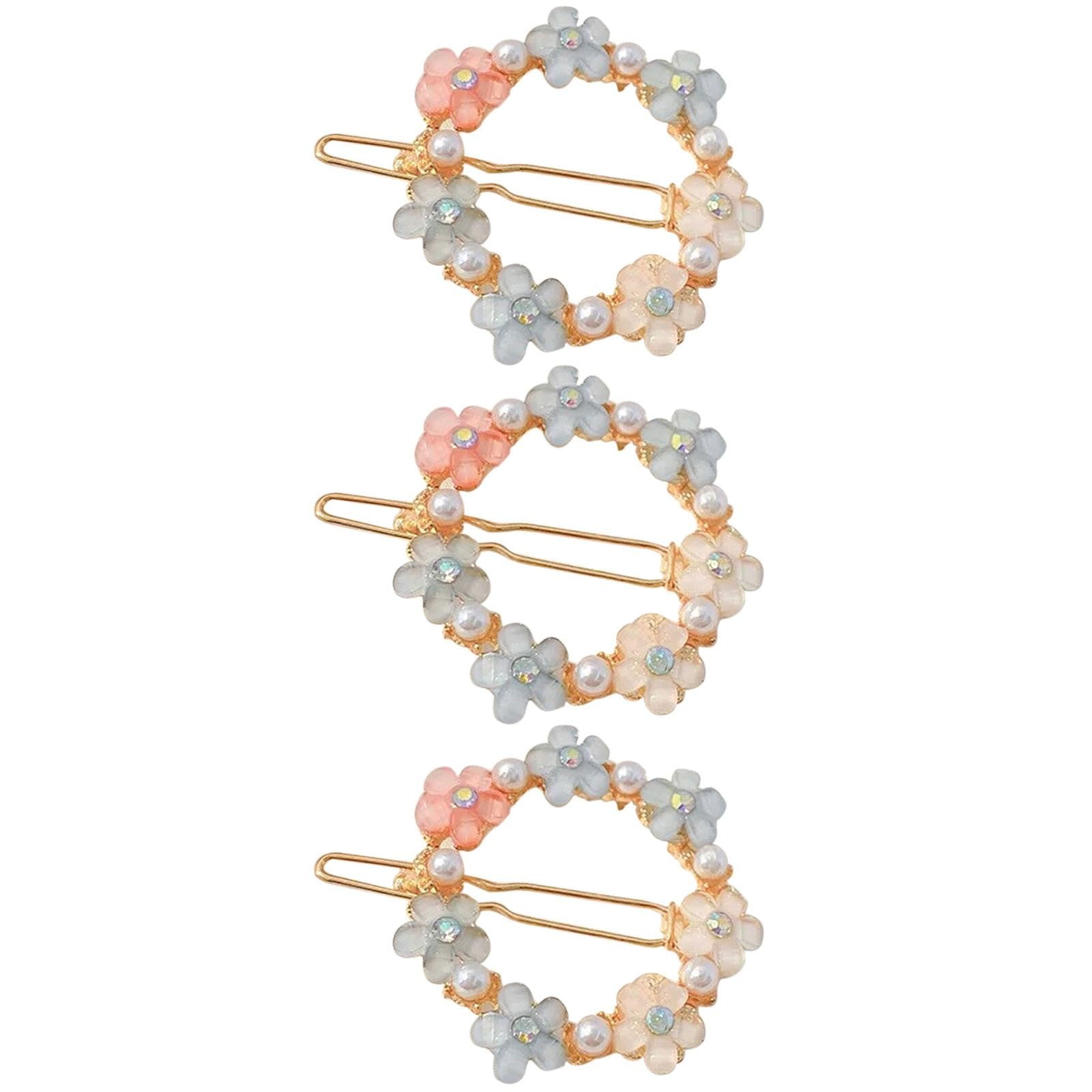 HSMQHJWE Hair for Wedding 3 Pack Girl Ladies Flower Hair Clips Hair ...