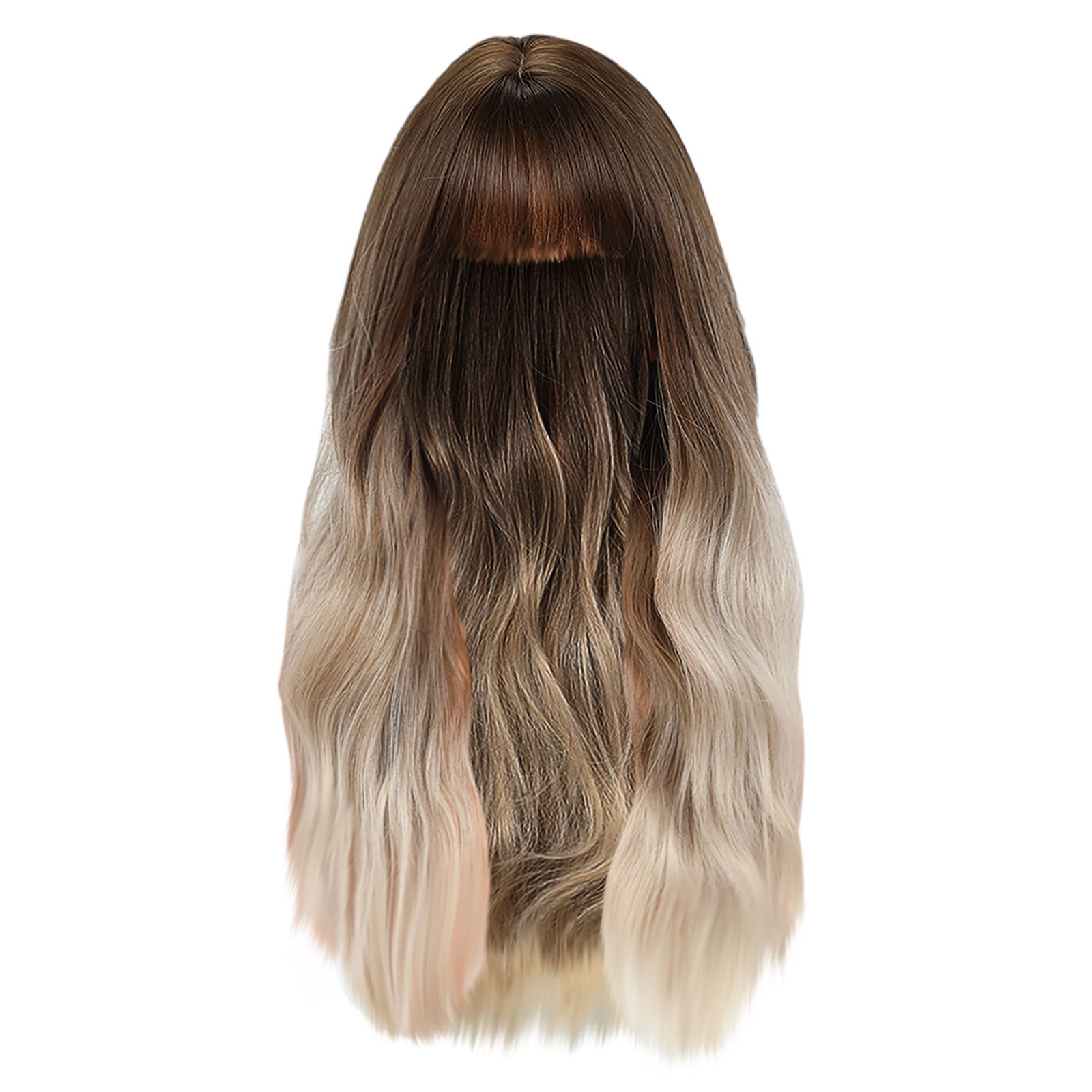 HSMQHJWE Human Hair Closure Wigs Party With Bangs Hair Curly Holiday ...